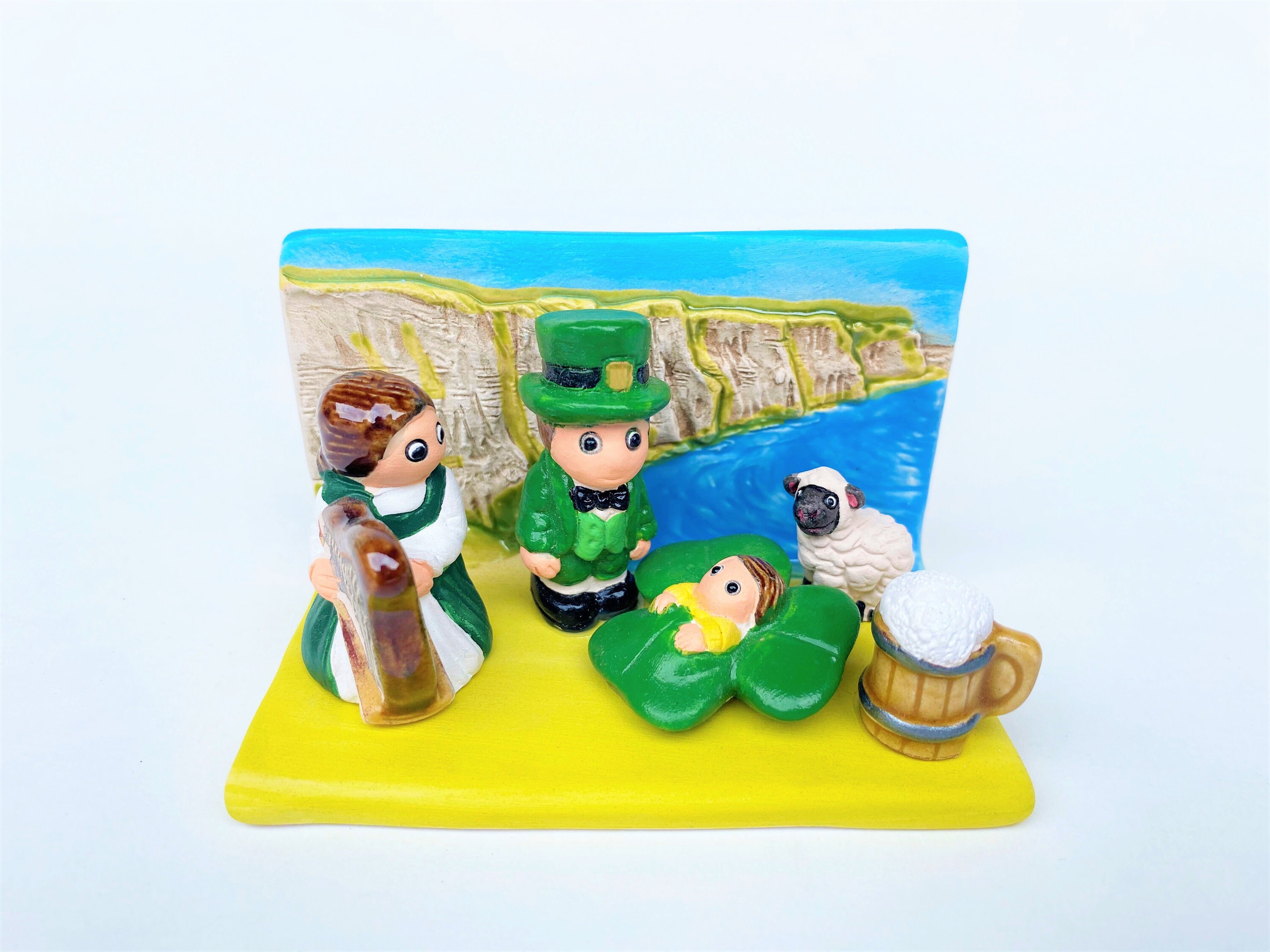Irish Nativity Scene - Handmade in Clay - 1 Block - 3.3"x2.2"x2.2" High ...