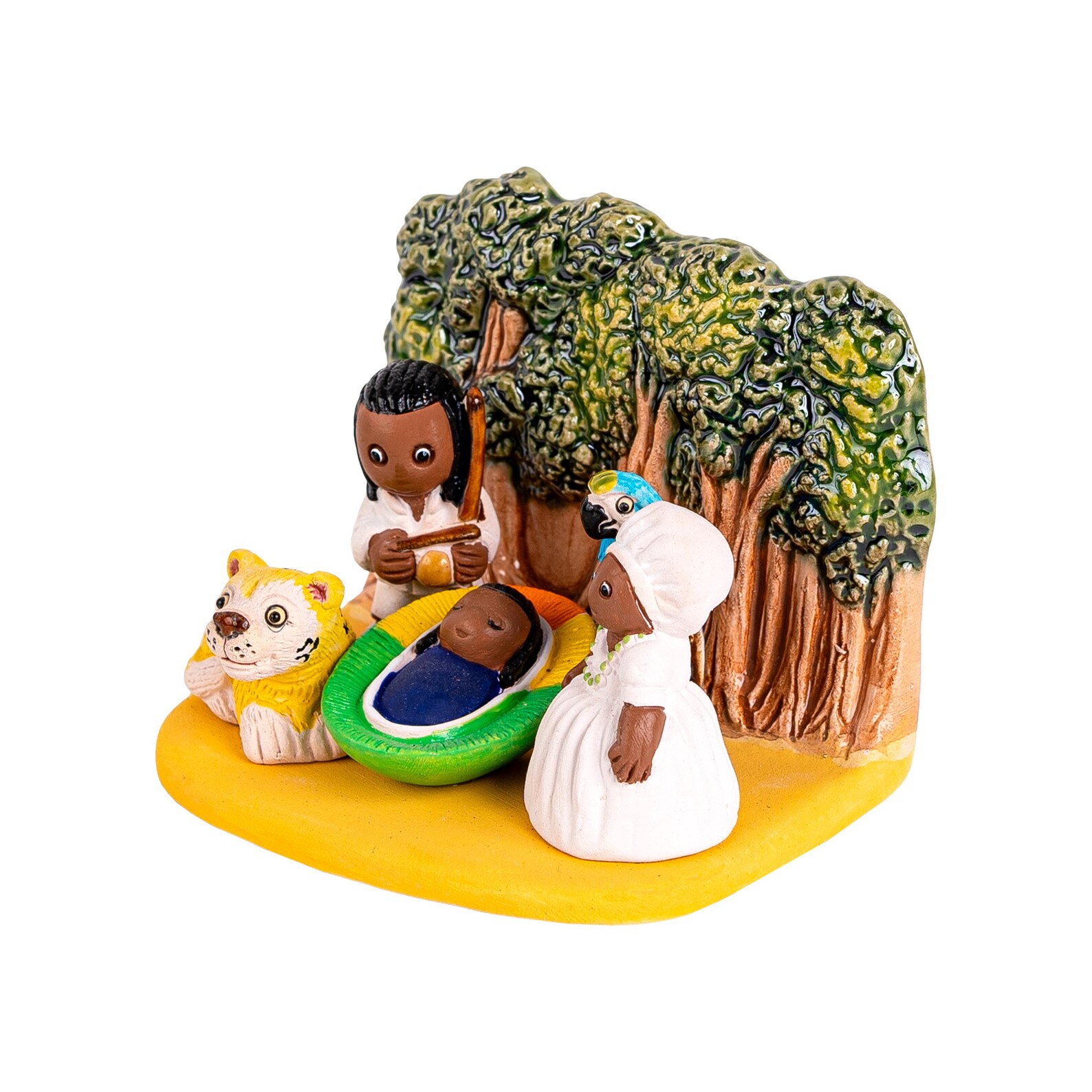 Brazilian Nativity Scene - Handmade in Clay - 1 Block - 3.3"x2.2"x2.2 ...