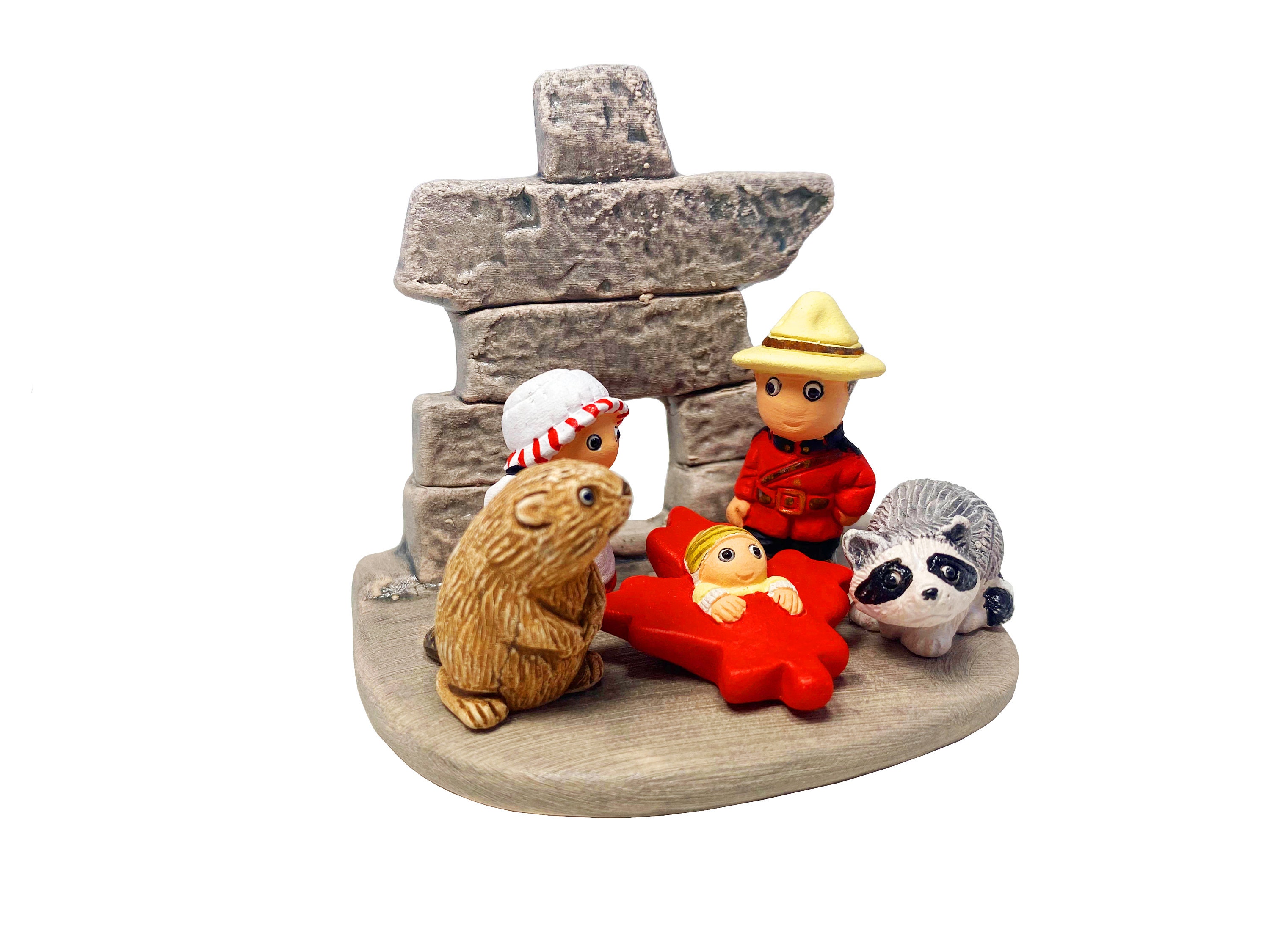 Canadian III Nativity Scene Handmade in Clay 1 Block | Etsy