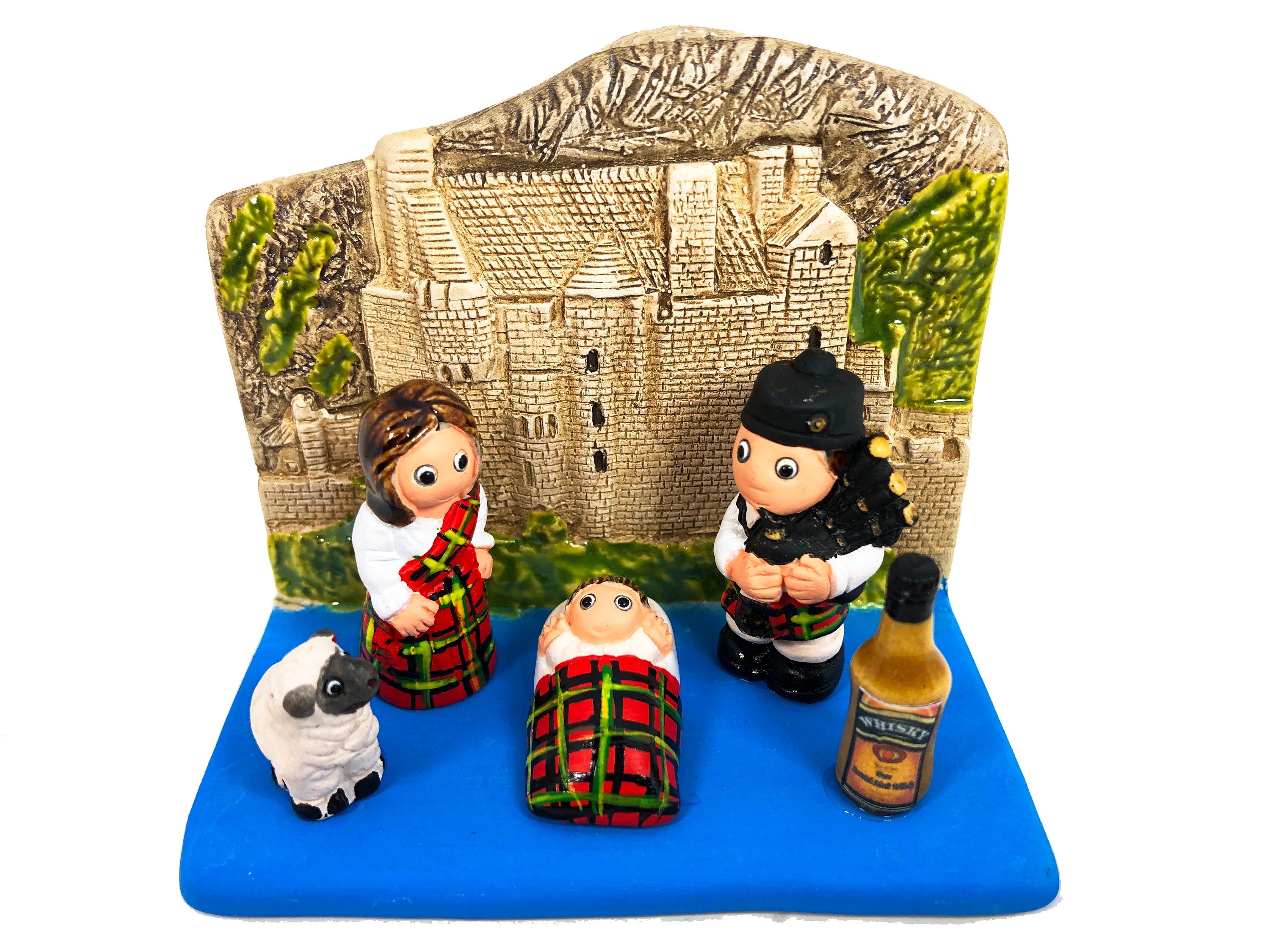 Scottish Nativity Scene Handmade in Clay 1 Block - Etsy