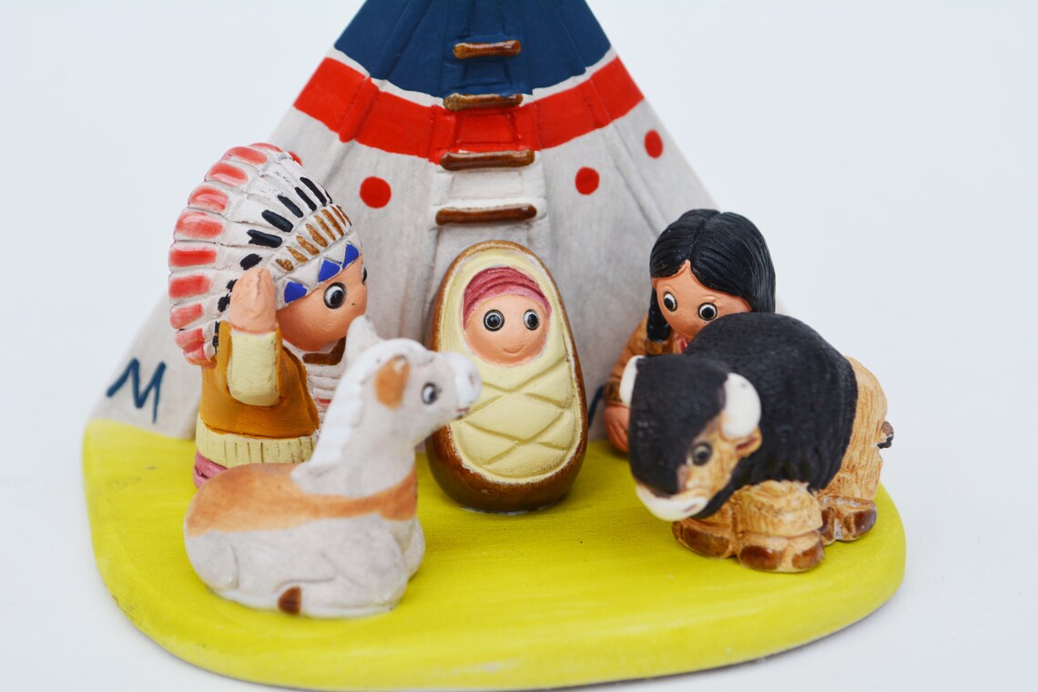 Native American b Nativity Scene Handmade in - Etsy