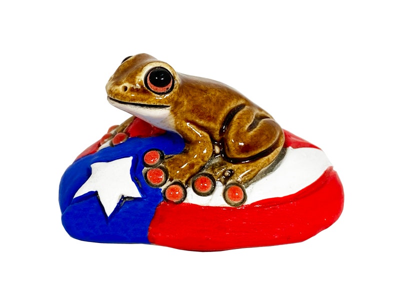 Set of 8 Puerto Rican Coquí - Handmade in Clay - 1 Block - 1.3" X 1.4 ...