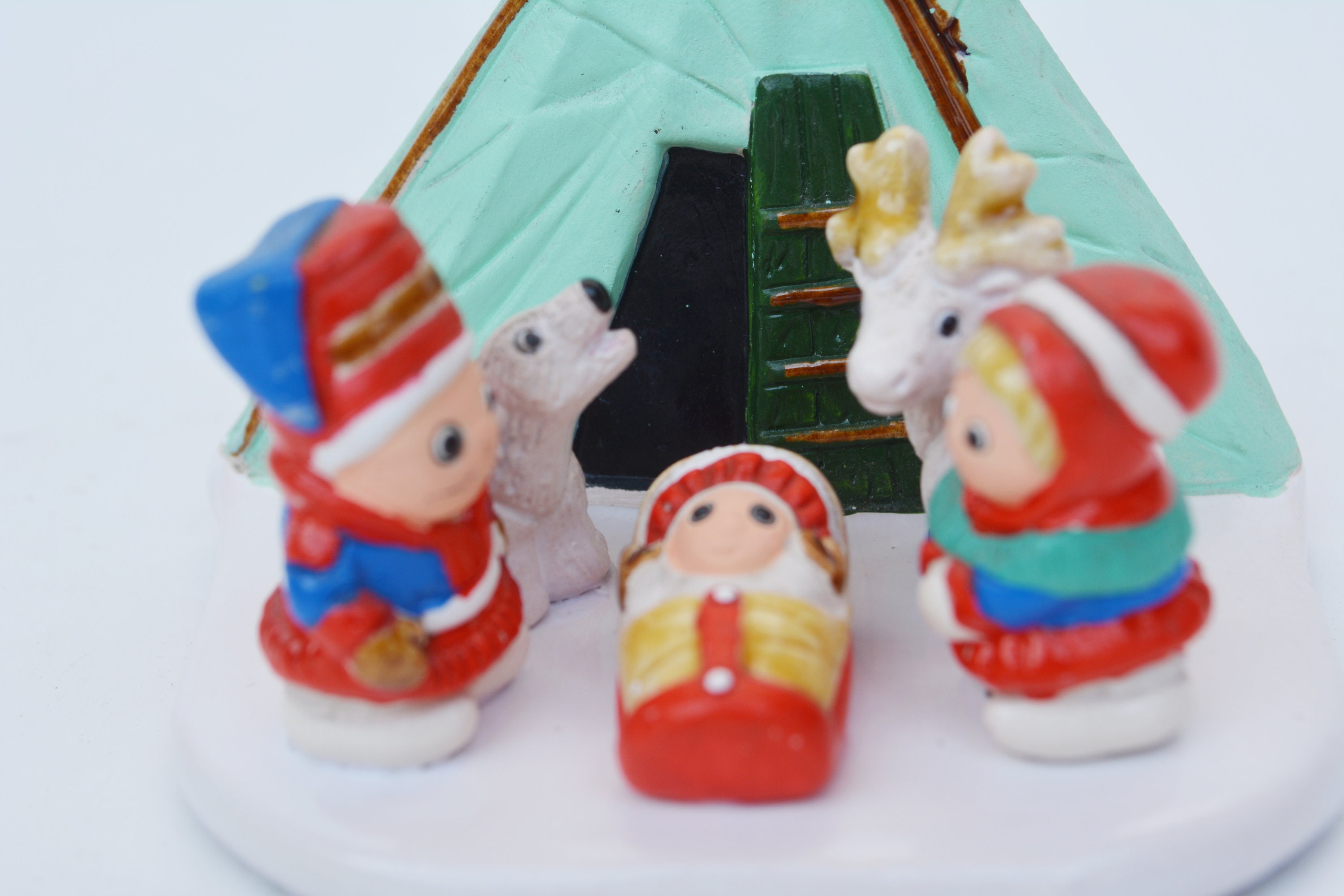 Saami Nativity Scene - Handmade in Clay - 1 Block - 3.1"x2.2"x2.8" High ...