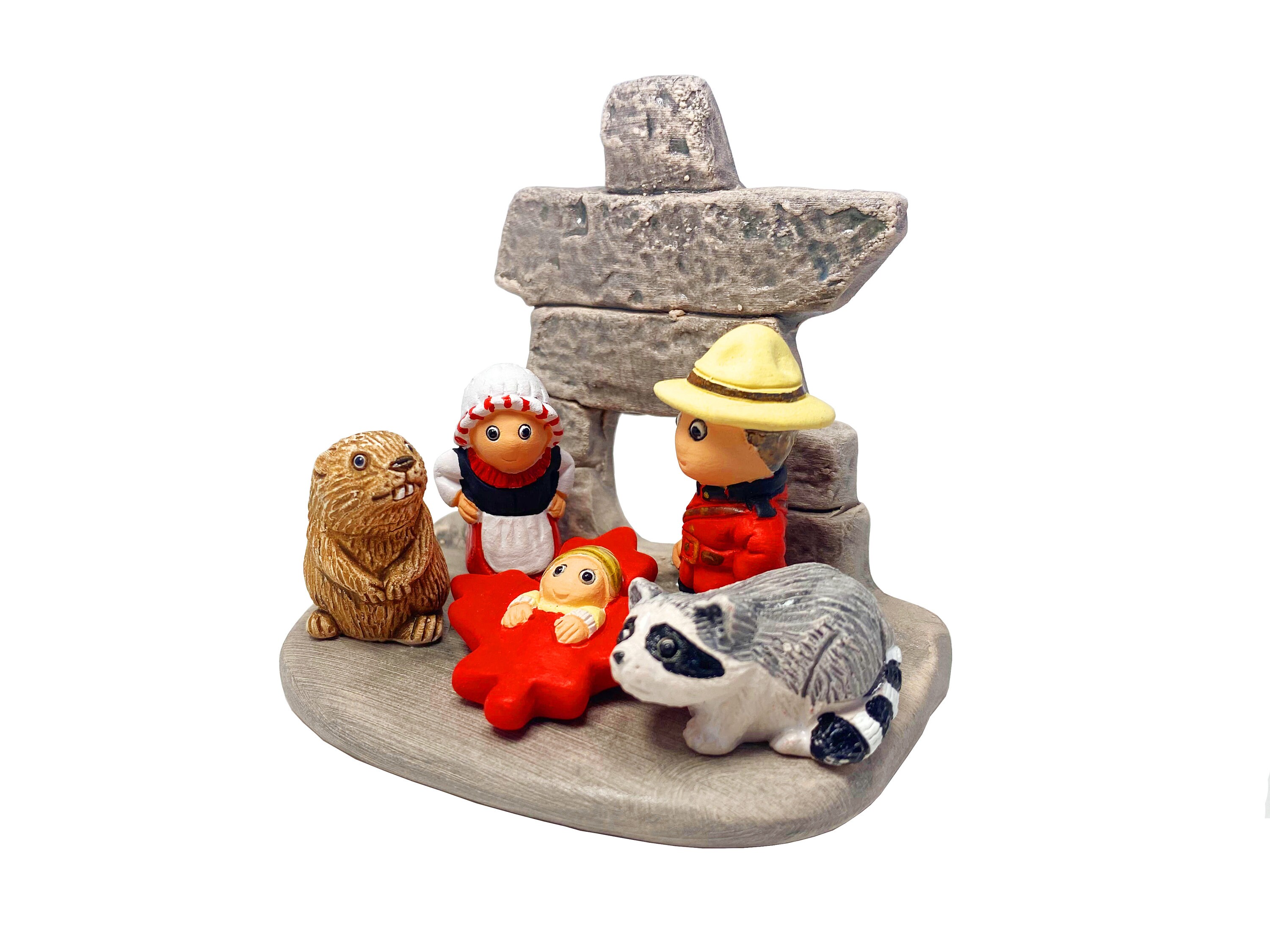 Canadian III Nativity Scene Handmade in Clay 1 Block - Etsy