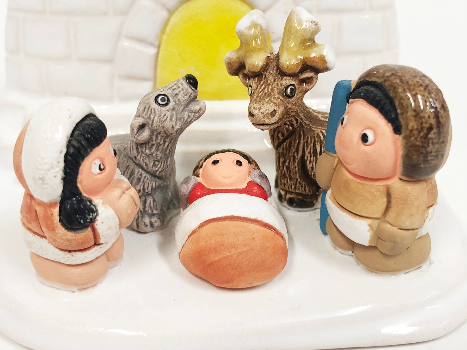 Artic Igloo Nativity Scene Handmade in Clay 1 Block | Etsy