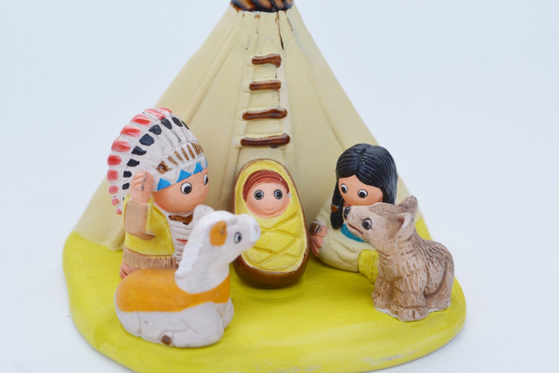 Native American a Nativity Scene Handmade in | Etsy