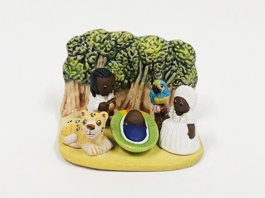 Brazilian Nativity Scene Handmade in Clay 1 Block 3.3x2.2x2.2 High ...