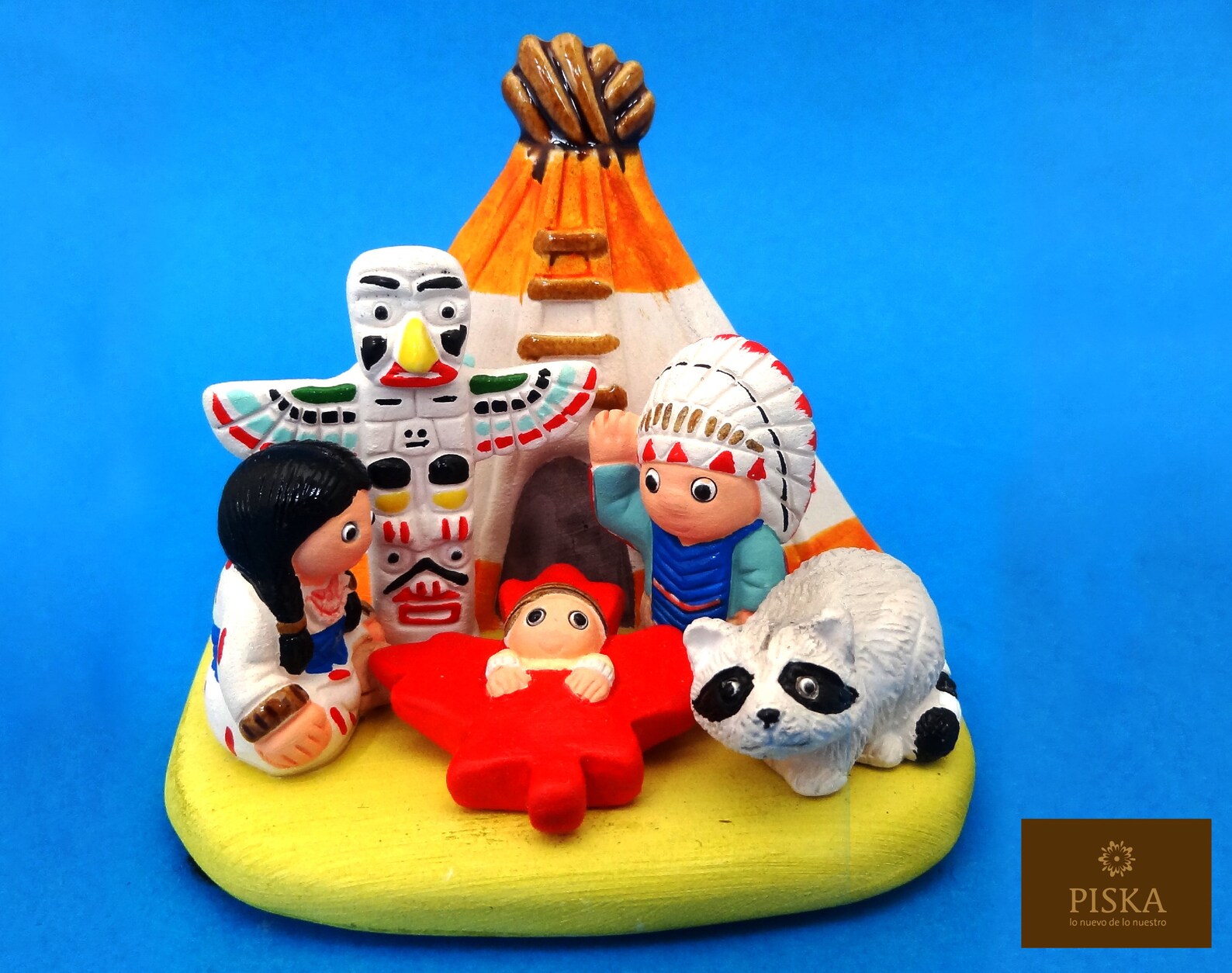 Native Canadian Nativity Scene Handmade in Clay 1 Block | Etsy