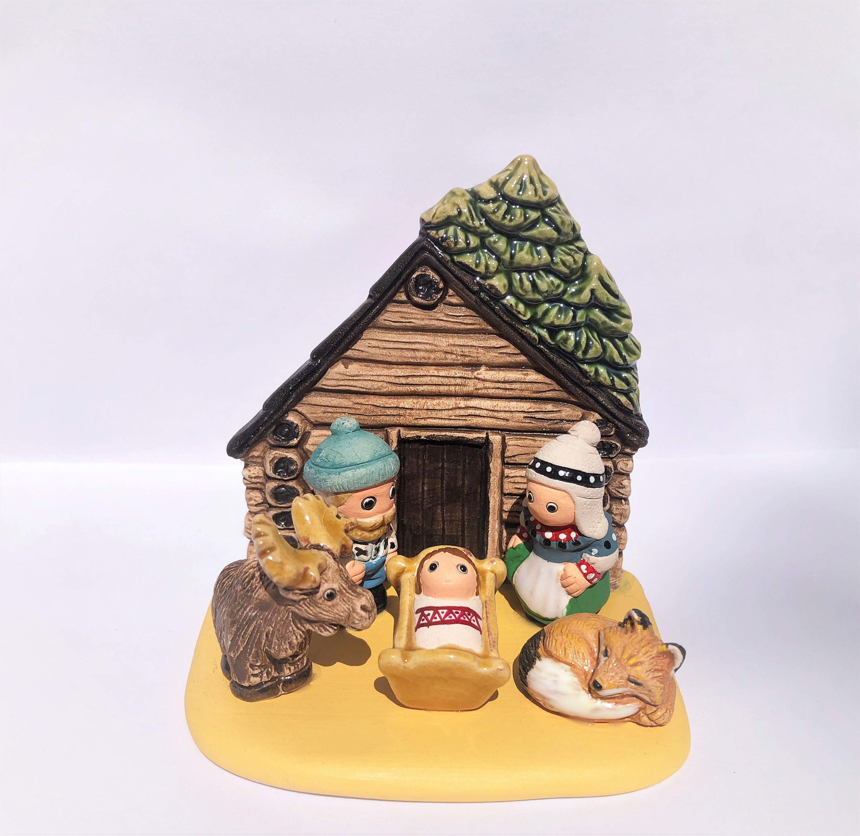 Norwegian Nativity Scene Handmade in Clay 1 Block - Etsy