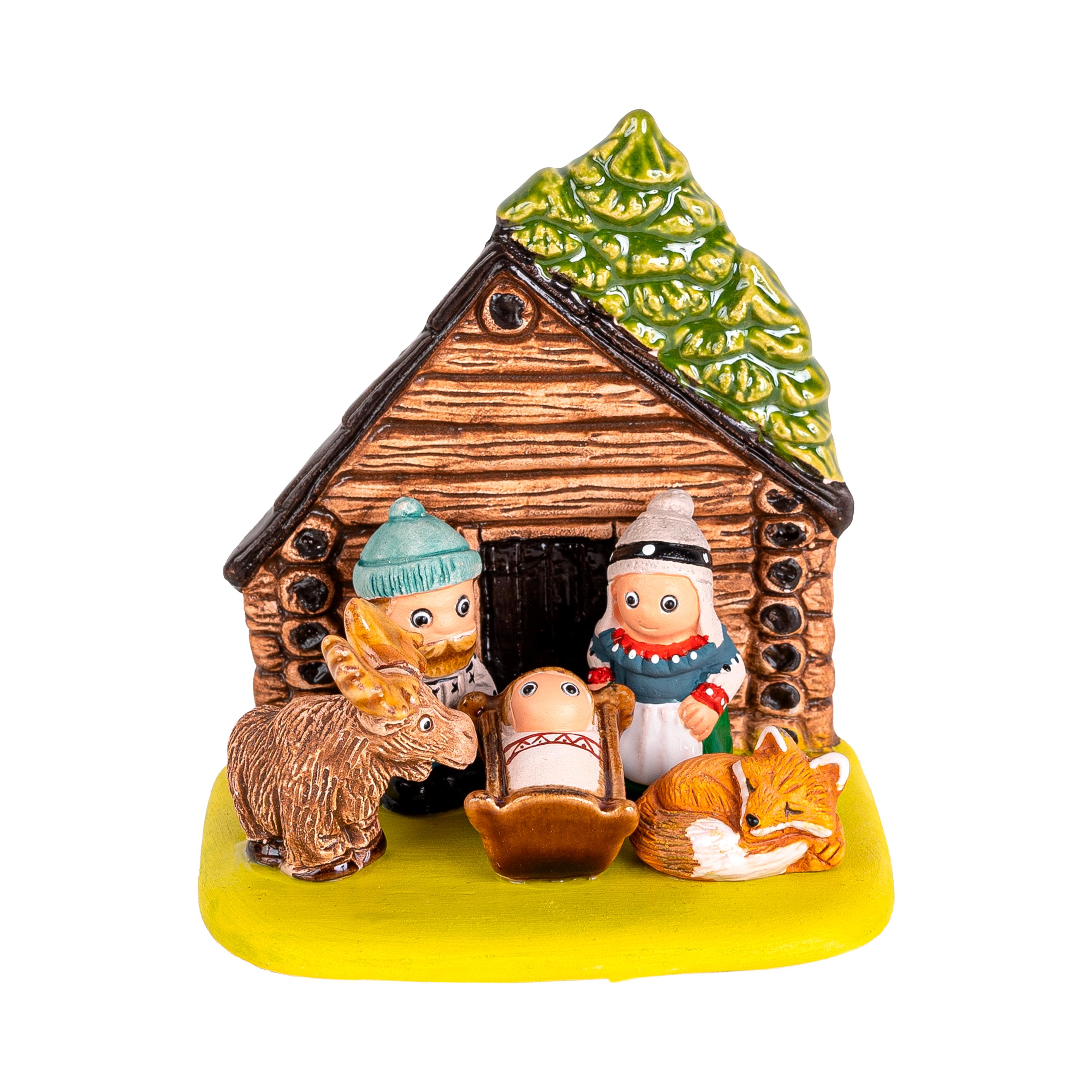 Norwegian Nativity Scene - Handmade in Clay - 1 Block - 3.8"x2.2"x2.9 ...