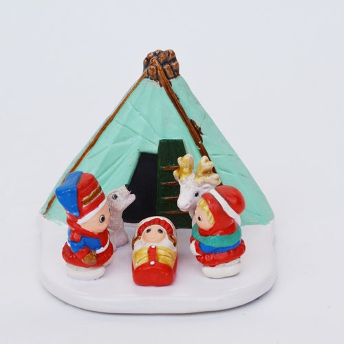 Lappish Nativity Scene Handmade in Clay 1 Block - Etsy