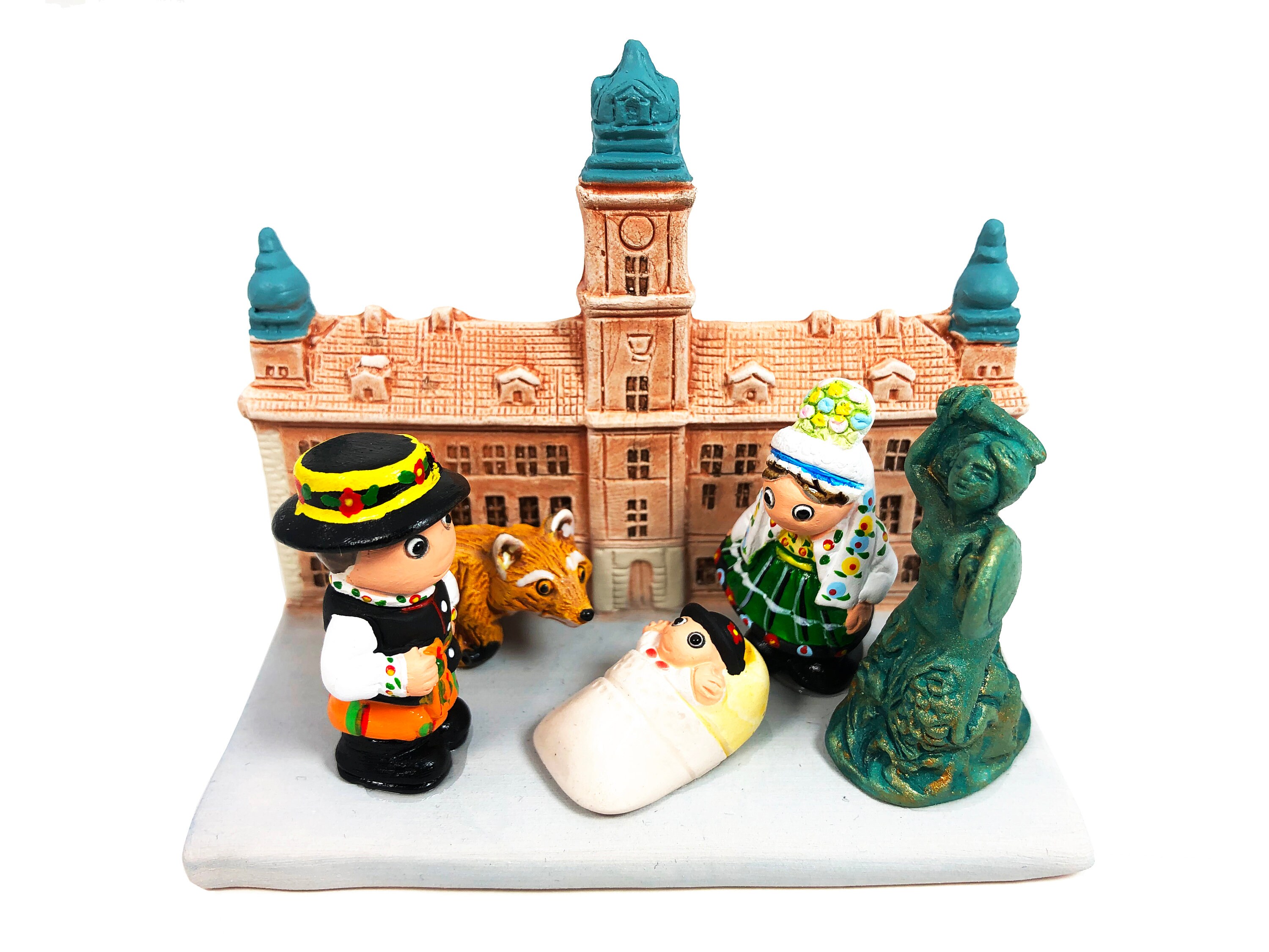 Polish Nativity Scene - Handmade in Clay - 1 Block - 3.8"x2.2"x2.9 ...