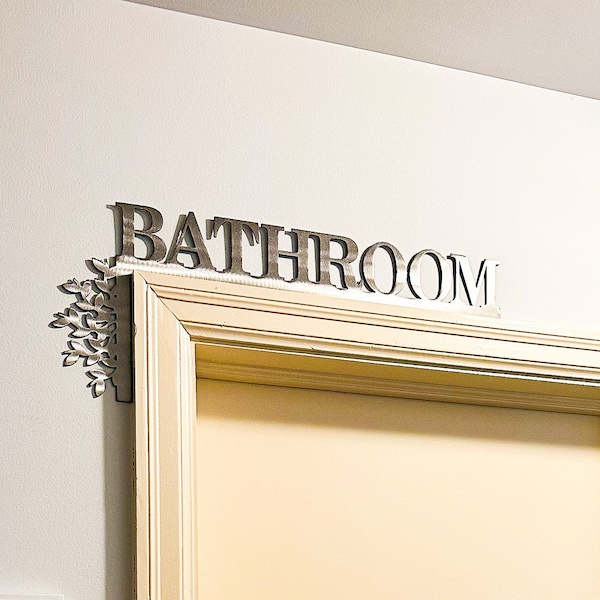 Metal Bathroom Sign - Etsy