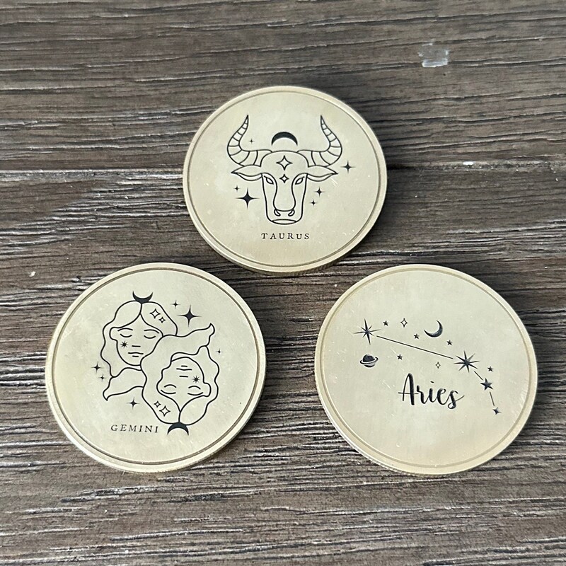 Zodiac Sign Coin - Etsy