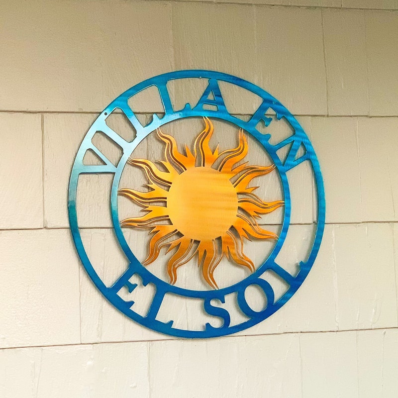 Sun Metal Wall Outdoors - Etsy