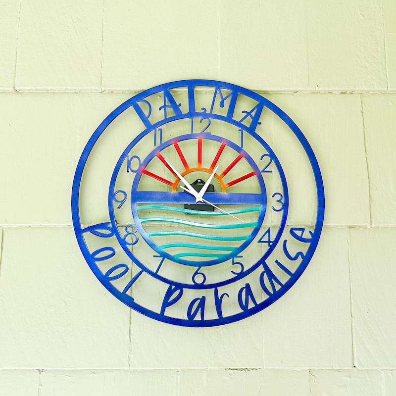 Custom Outdoor Pool Clock - Etsy