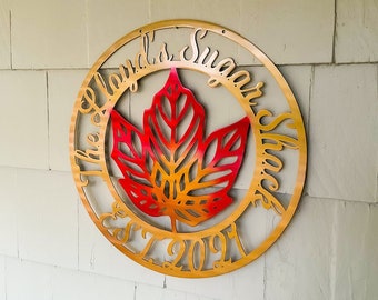 Canada Maple Leaf Decor Metal Maple Leaf Wall or Sign Decor - Etsy