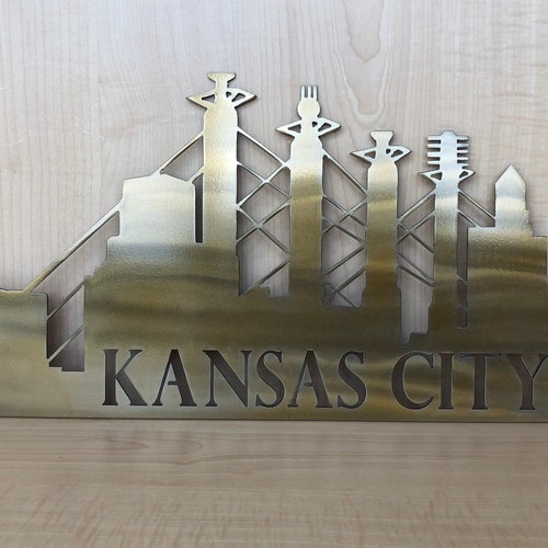 Kansas City Metal Wall Art Sign With Powder Coat Lots of - Etsy