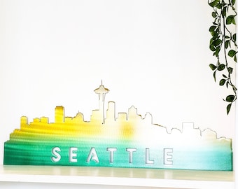 Seattle Skyline Metal Art - Etsy
