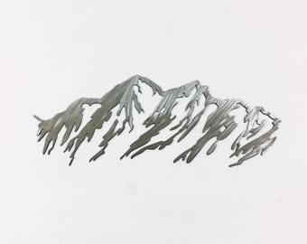 Mountain metal art | Etsy