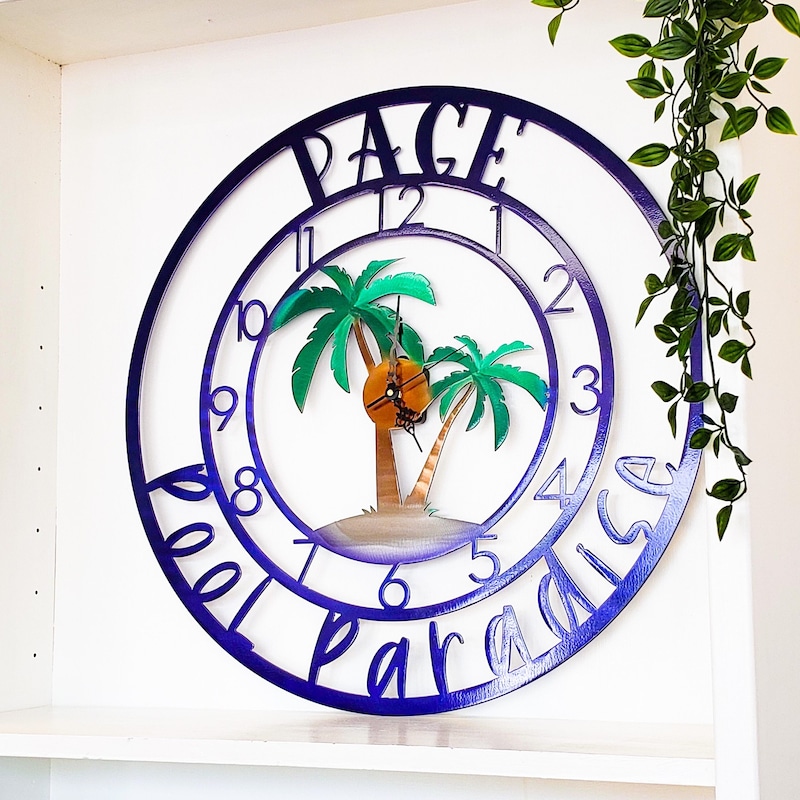 Palm Tree Clock - Etsy