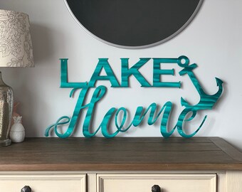 Lakehouse Metal Wall Art - Etsy
