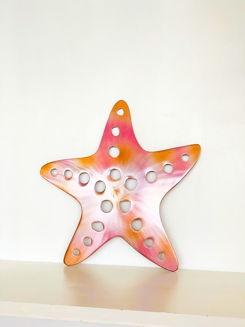 Metal Starfish Wall Art With Powder Coat 34 Color Options - Etsy