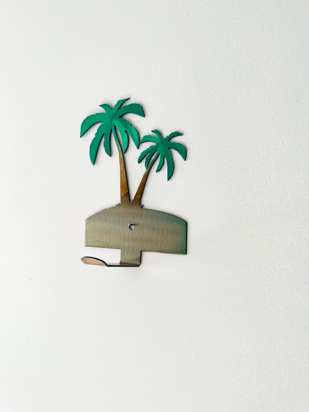 Palm Tree Towel Rack: Metal Tropical Decor With Hook - Etsy