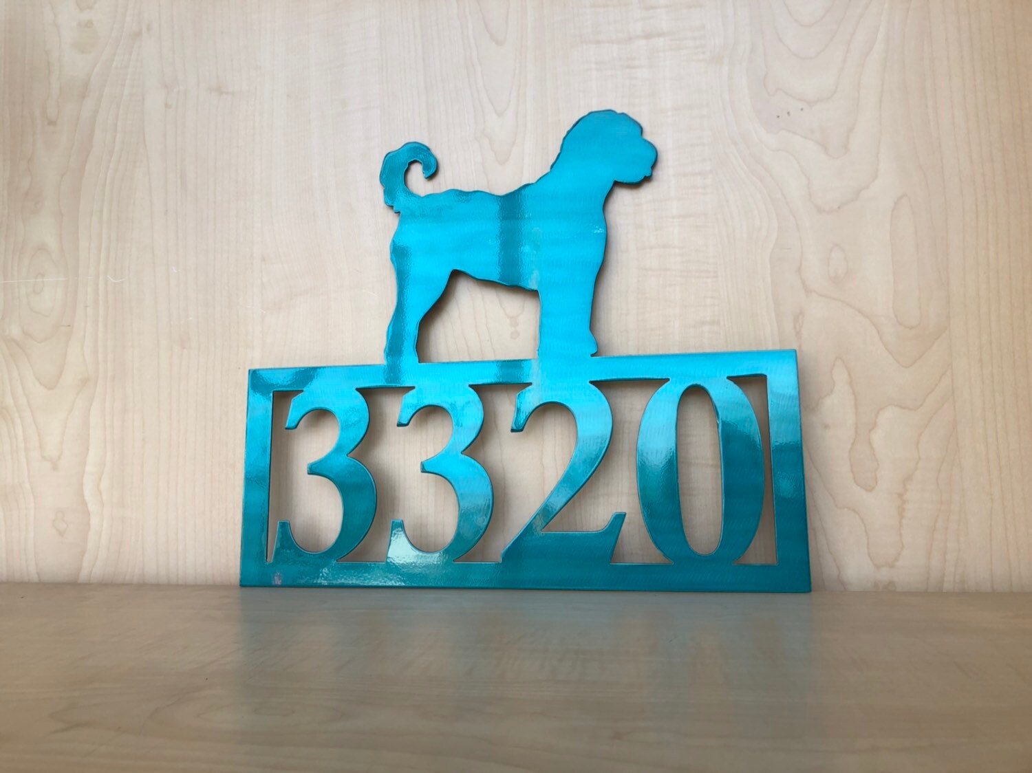 Custom Dog Silhouette Address Sign With Powder Coat Custom | Etsy