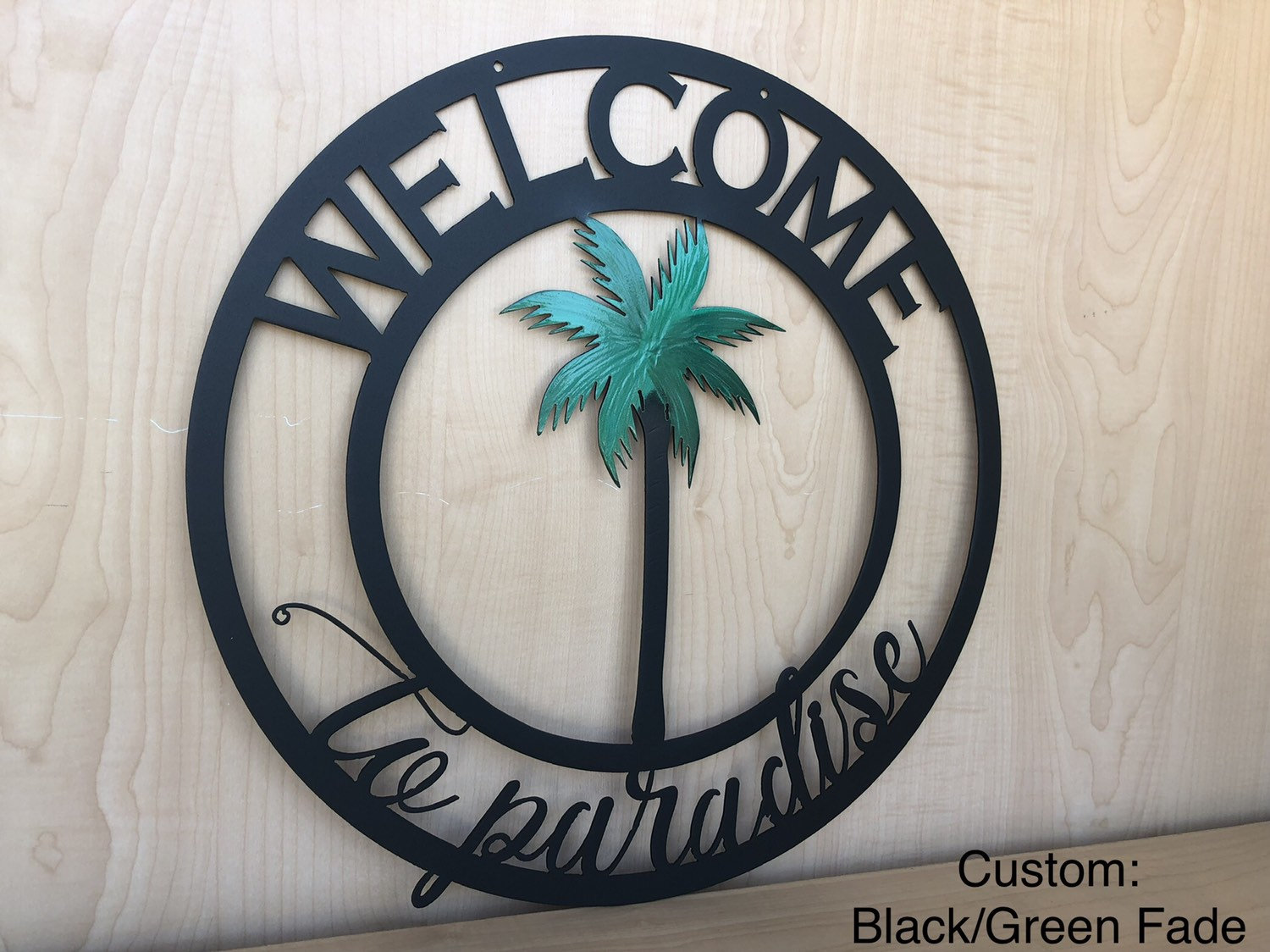 Personalized Welcome Palm Tree Sign Customizable | Etsy