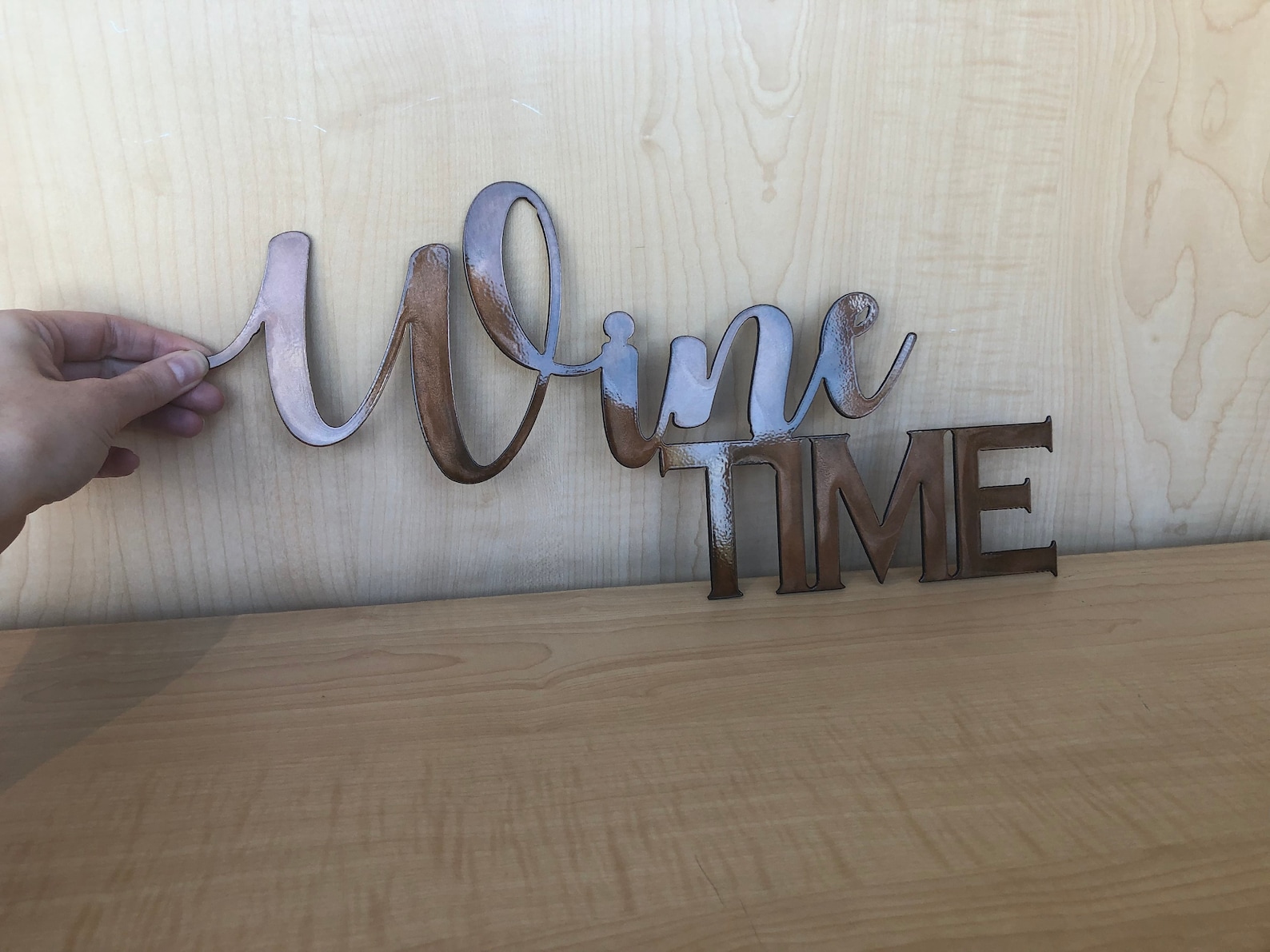 Metal Wine Time Wall Art Sign With Powder Coat Lots of - Etsy
