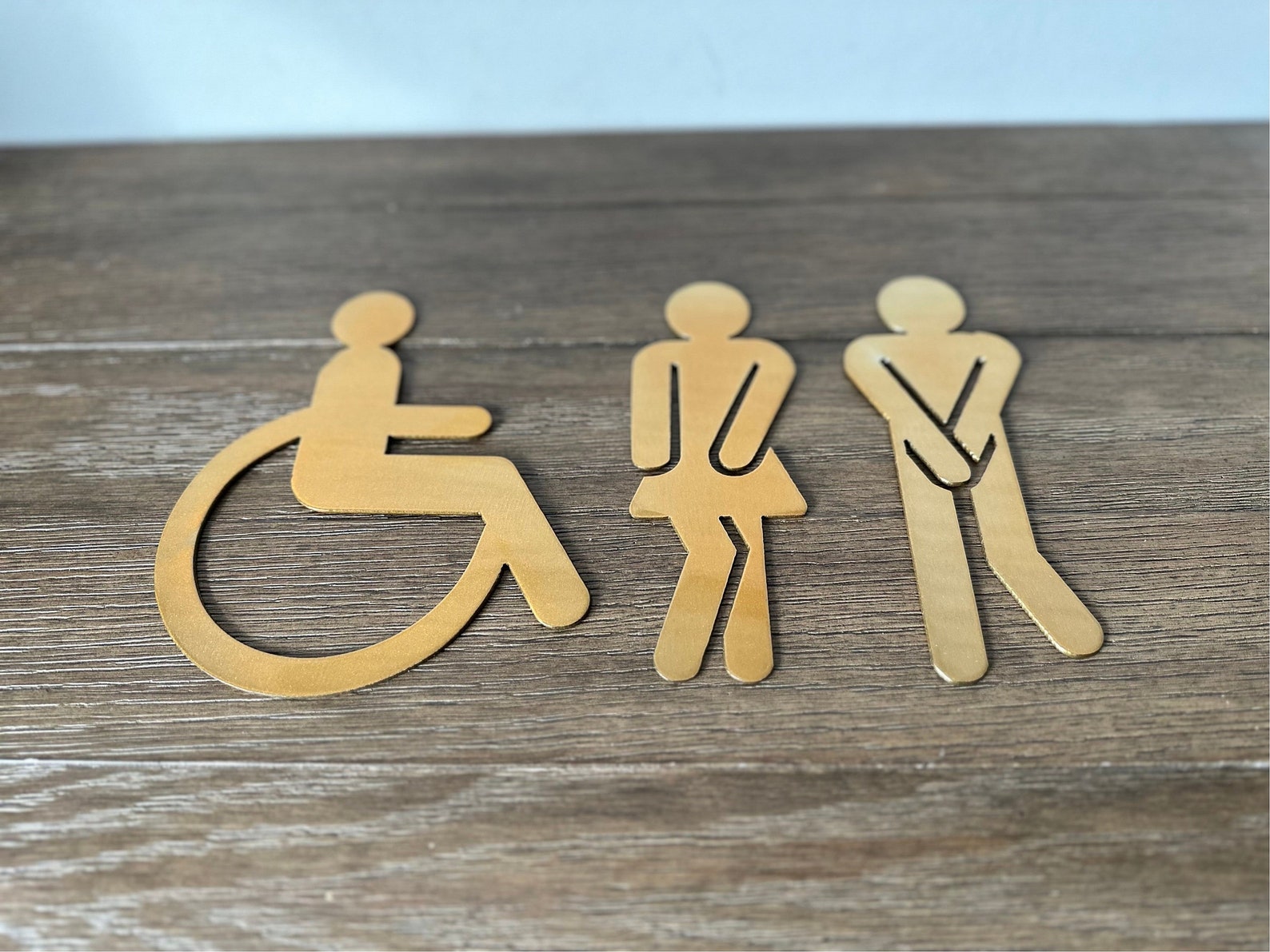 Metal Bathroom Sign Figures: Funny Restroom Decor, Set of 3 - Etsy