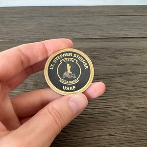 Personalized Engraved Brass Military Coin: Air Force, Army, Navy ...