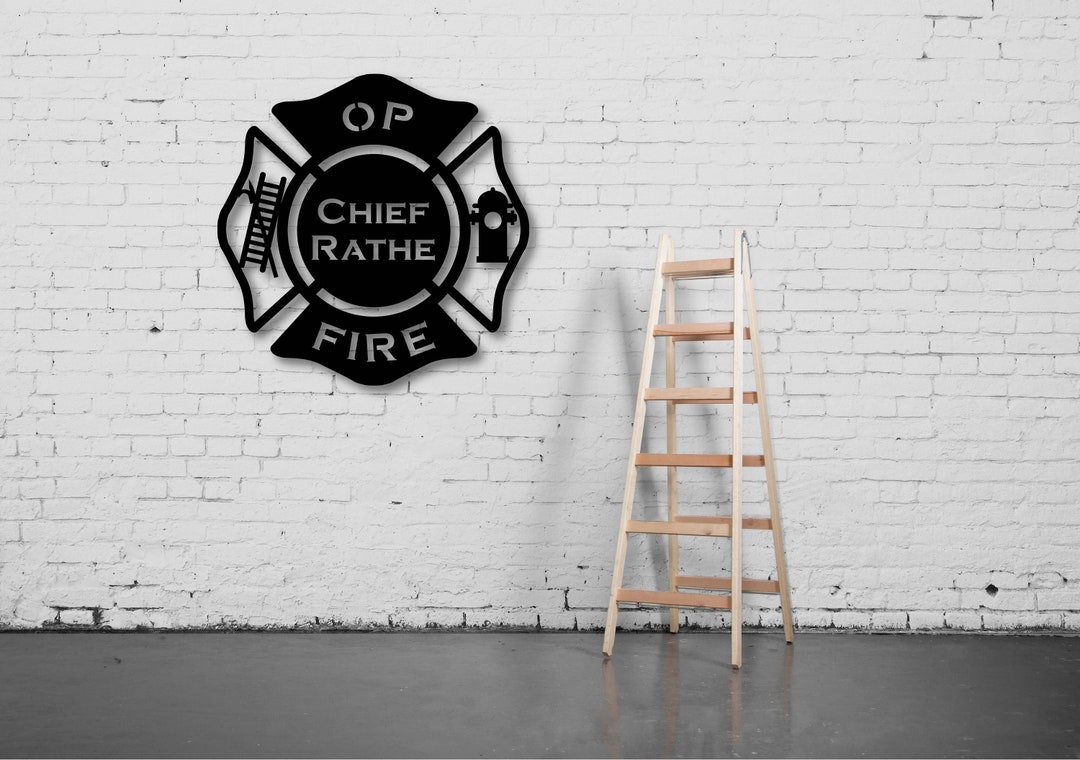 Personalized Maltese Cross Metal Wall Art: Firefighter Gift, Powder ...