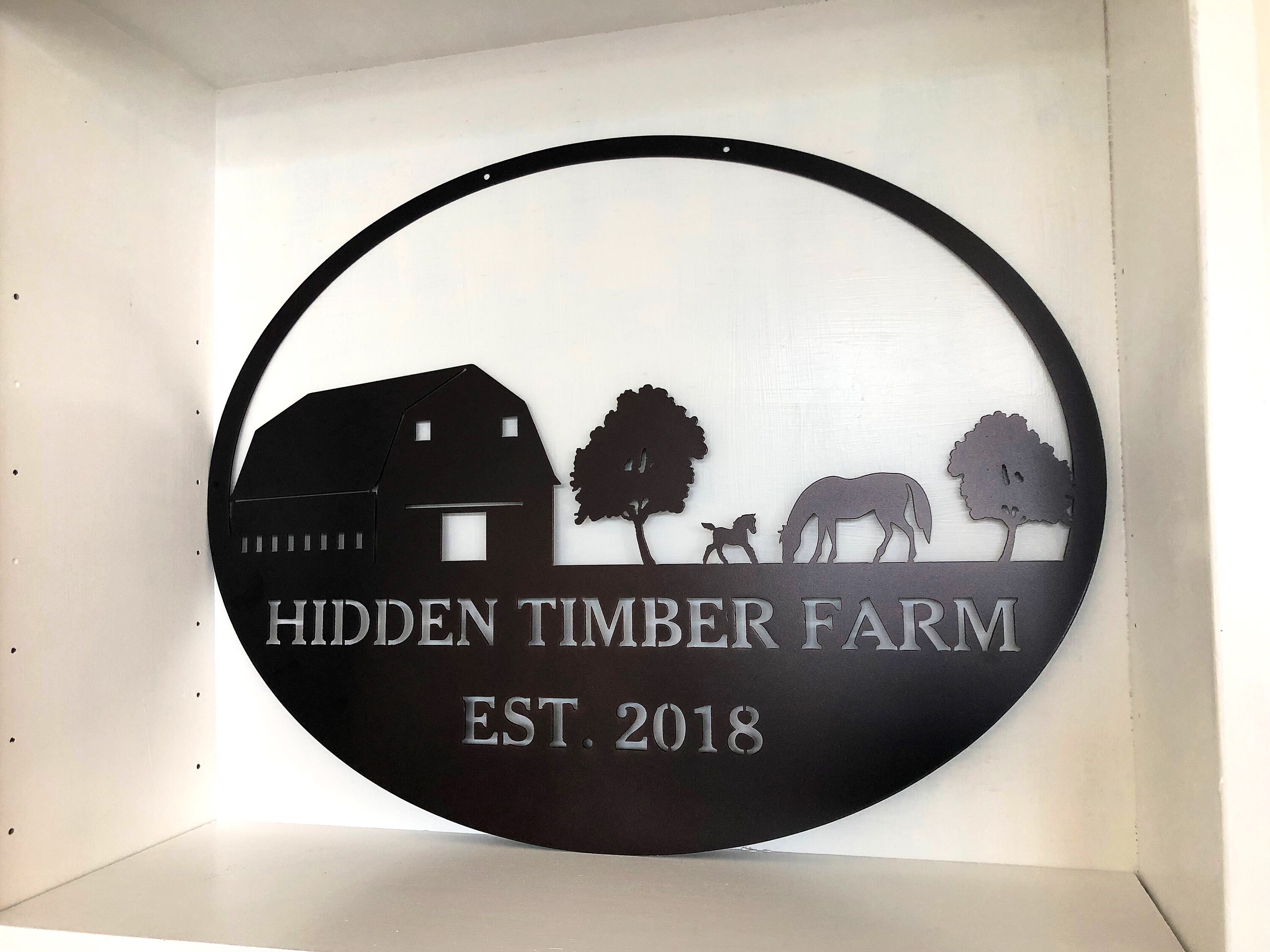 Farm Scene Metal Art