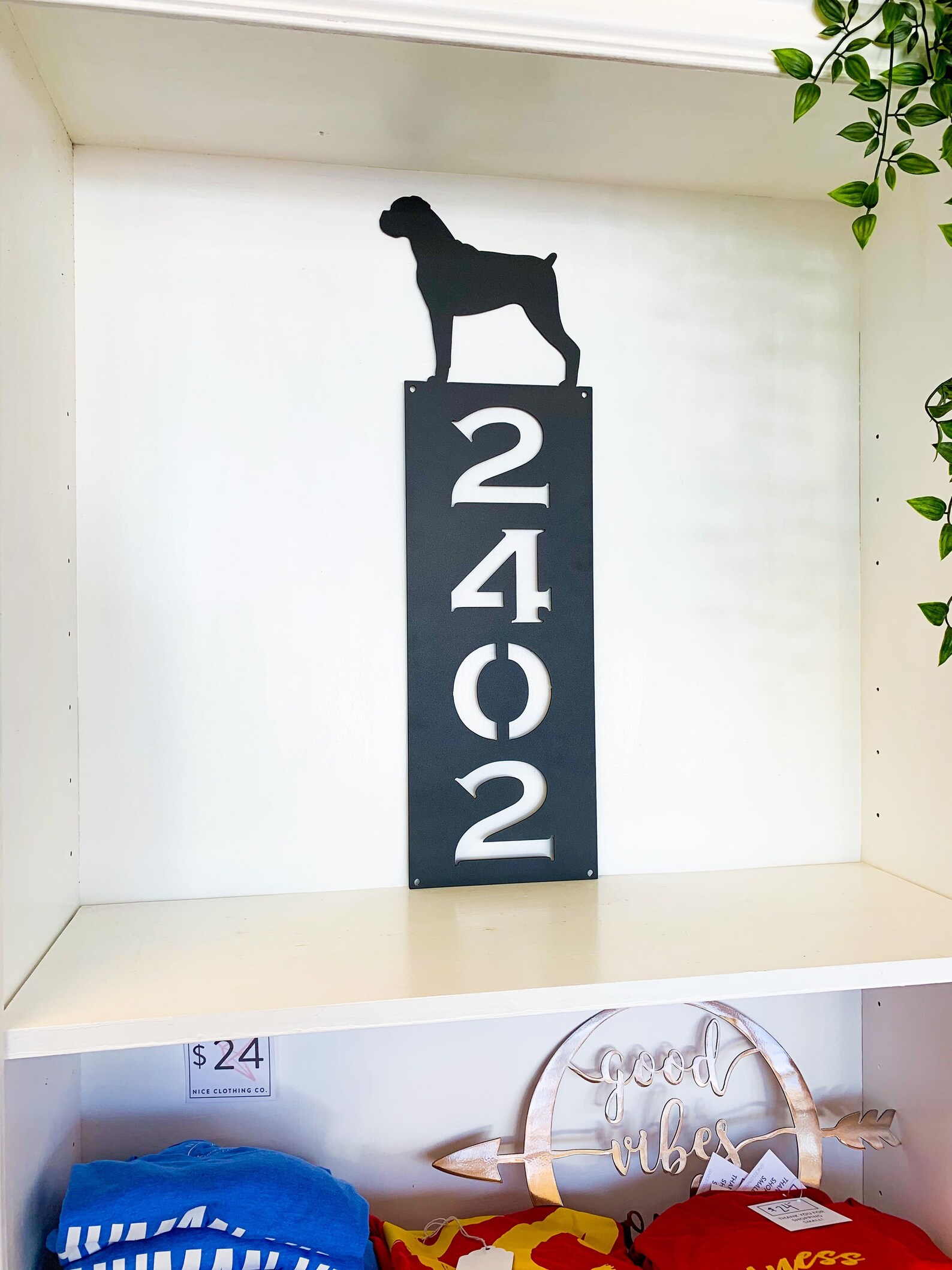 Vertical Dog Silhouette Metal Address Sign With Powder Coat - Etsy