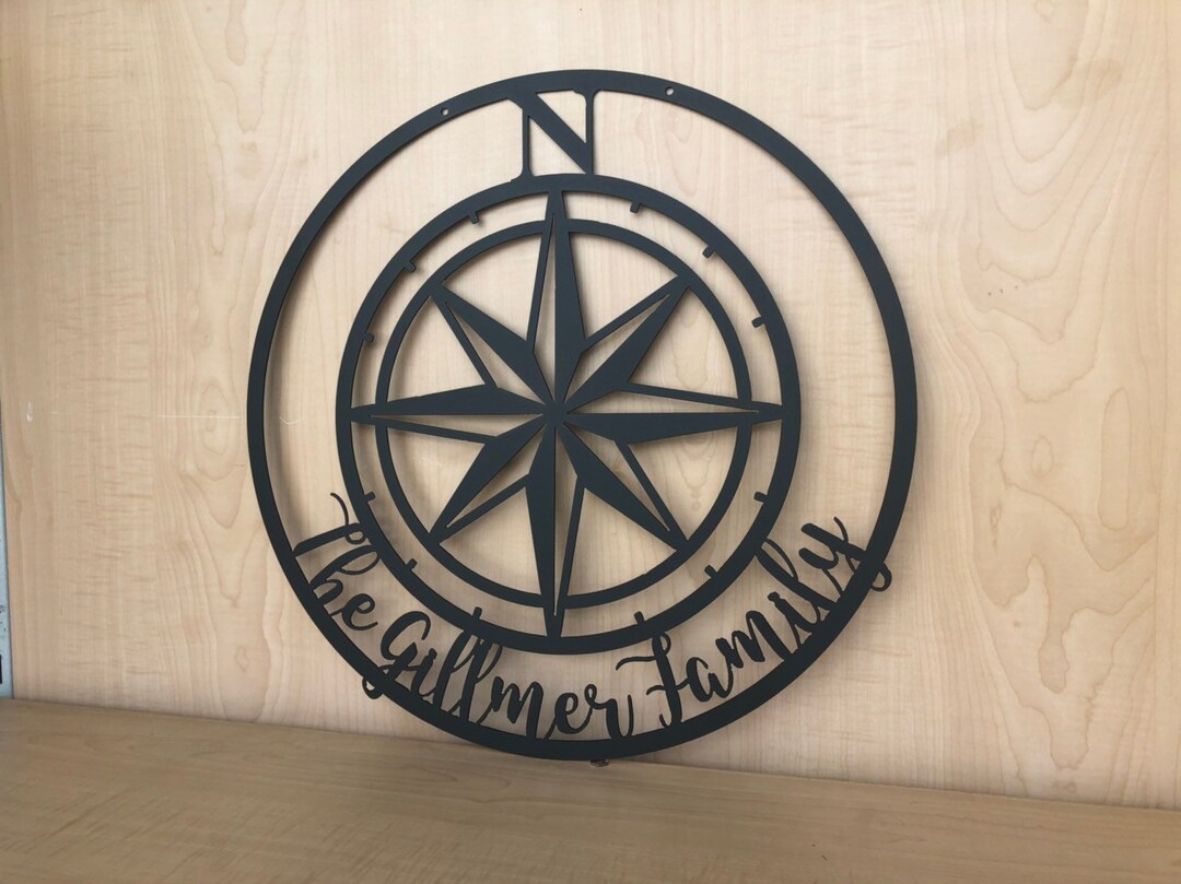 Personalized Compass Rose Metal Wall Art - Etsy