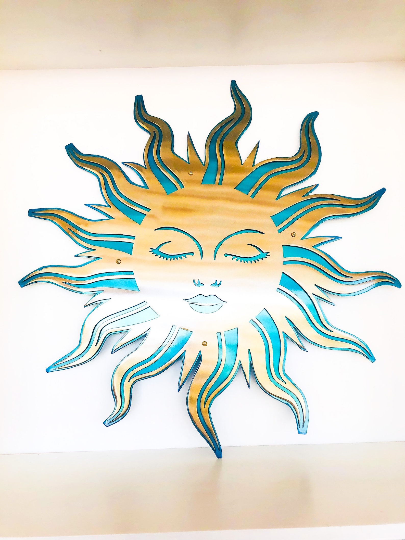 Sun in Splendor Metal Wall Art Southwest Decor Sun Face - Etsy