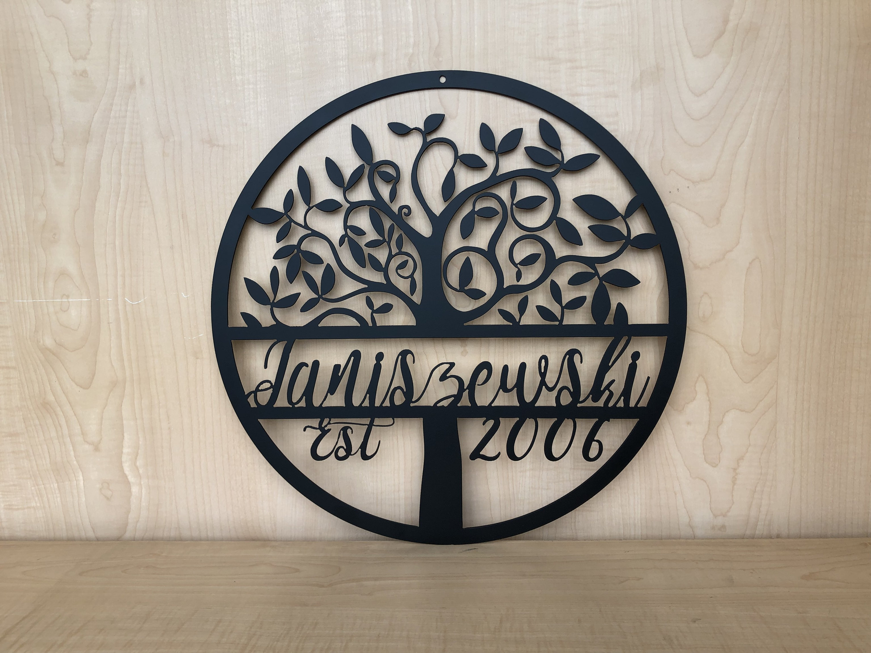 Personalized Tree of Life Metal Wall Art with Last Name and | Etsy
