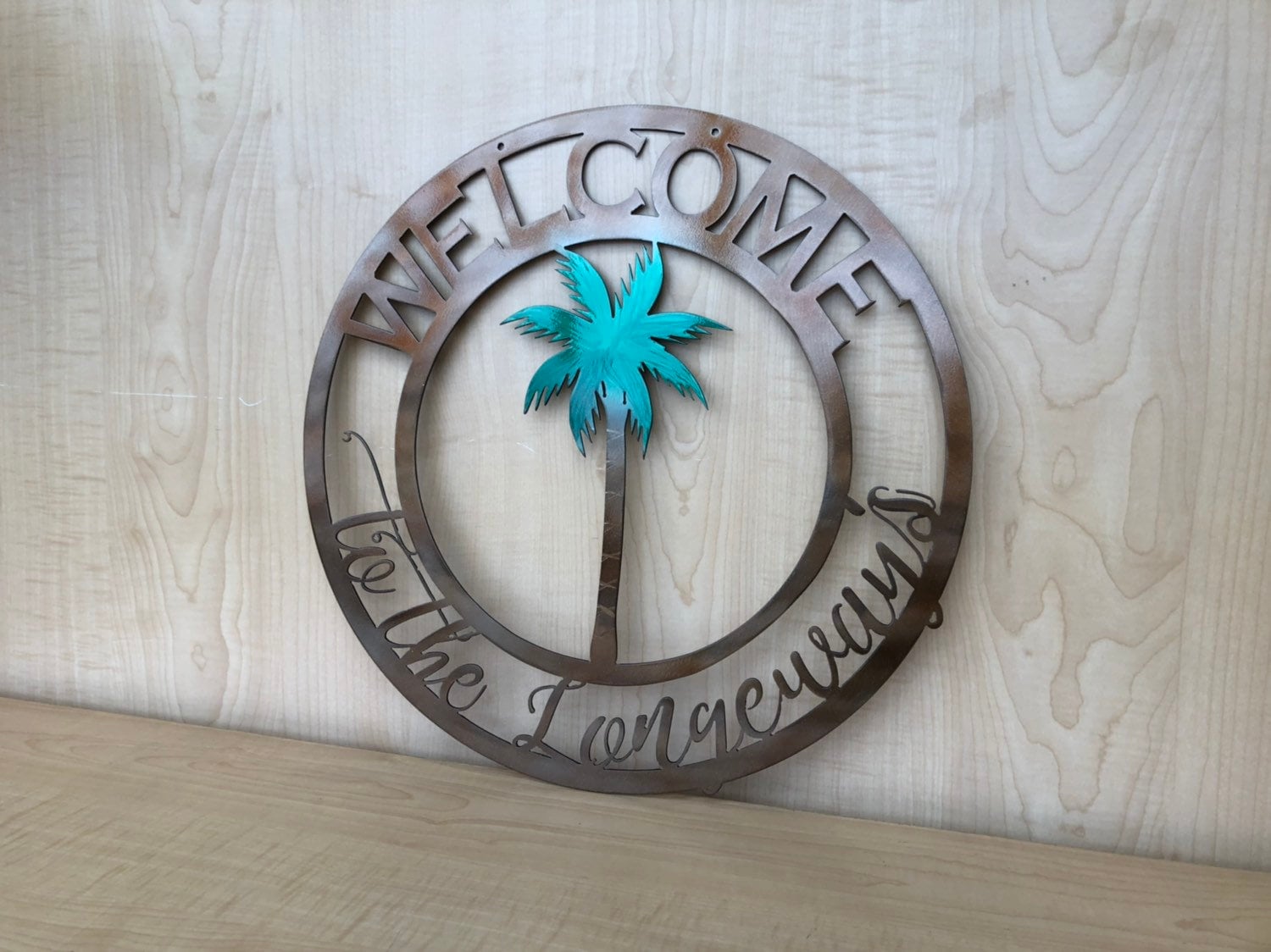 Personalized Welcome Palm Tree Sign Customizable | Etsy