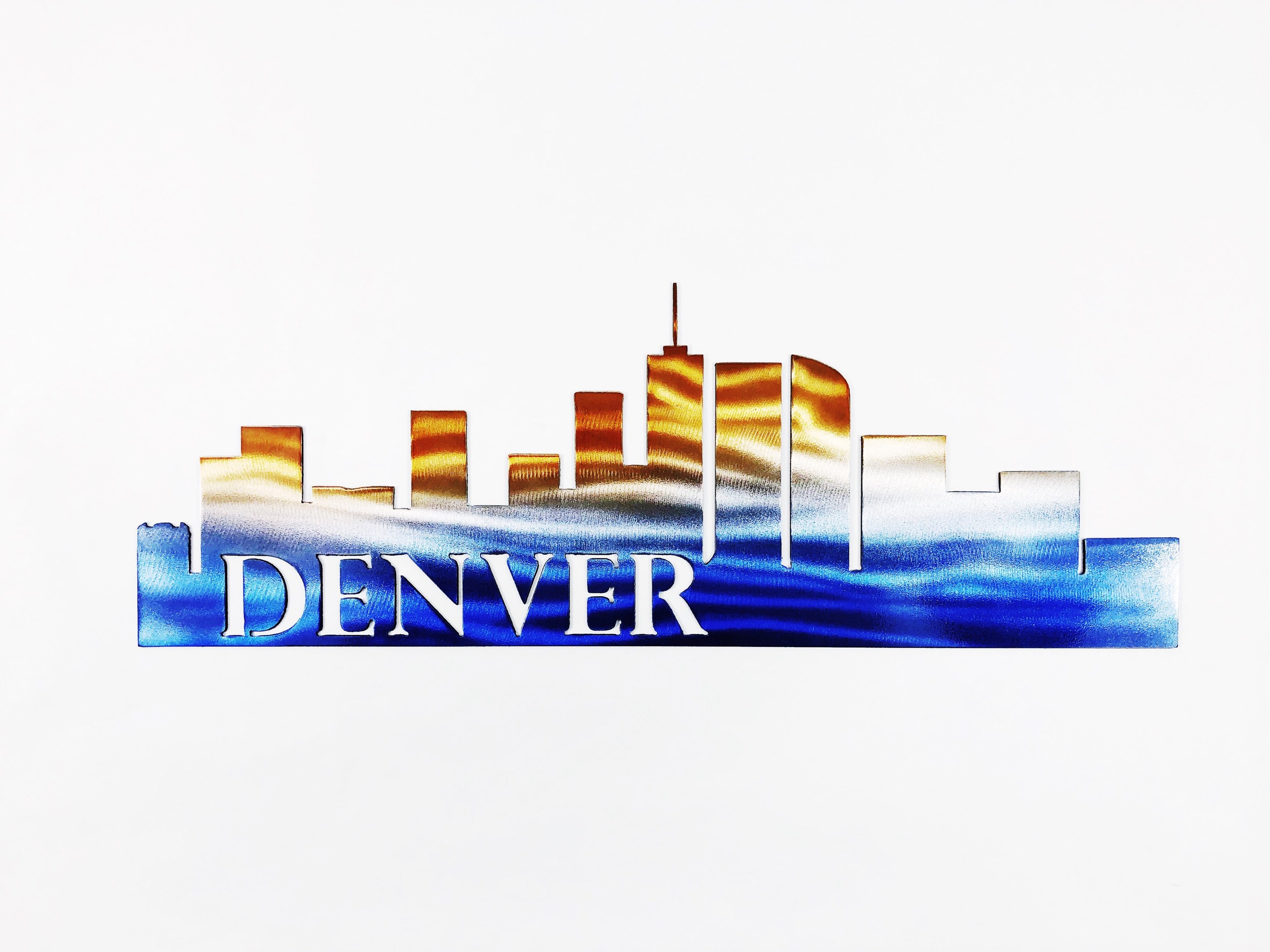 Denver Skyline Metal Wall Art With Powder Coat Fade - Lots of Colors ...