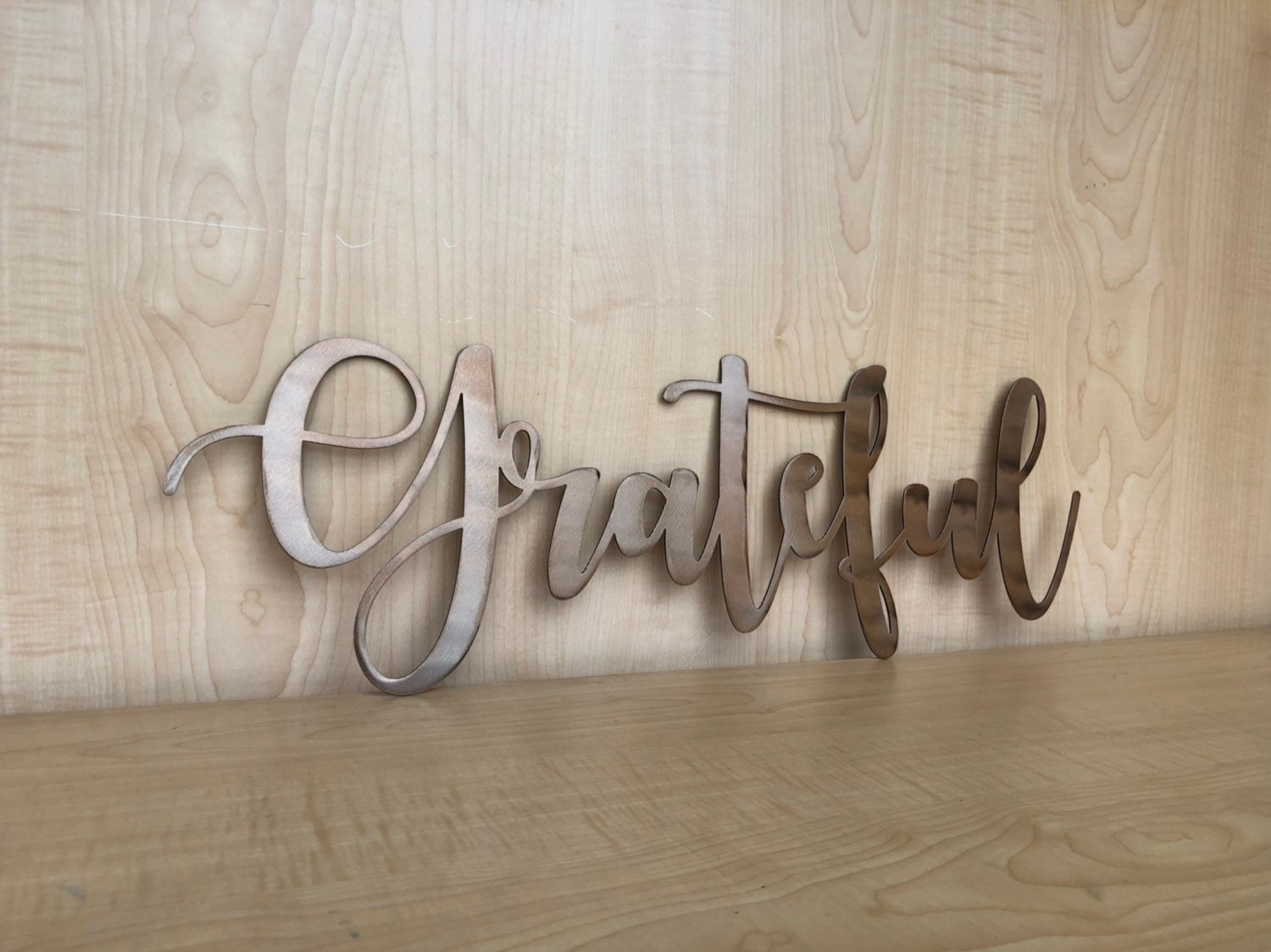 Grateful Metal Wall Art Sign With Powder Coat | Etsy