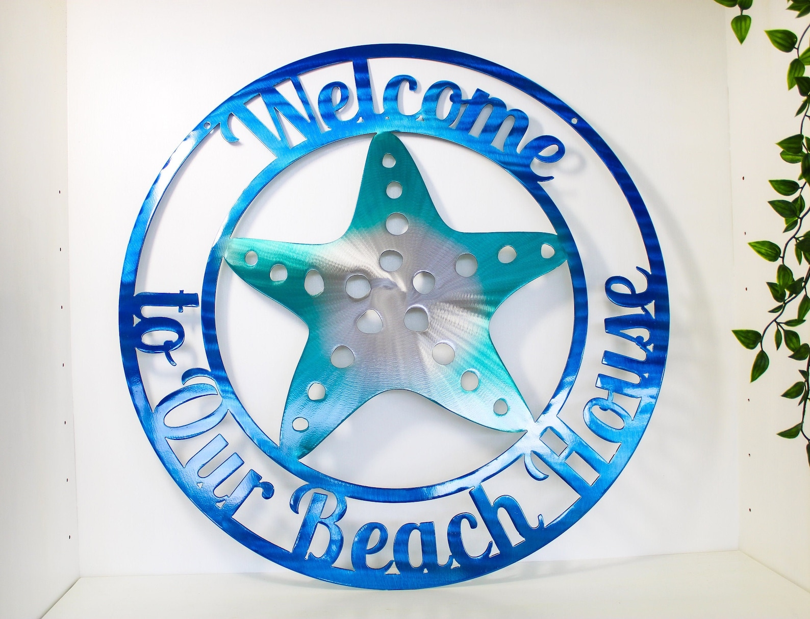Personalized Starfish Sign - Customizable Weatherproof Door Hanger or ...