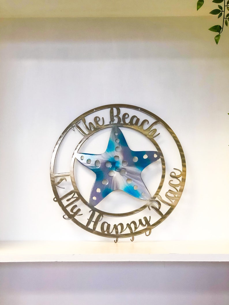 Personalized Starfish Sign - Customizable Weatherproof Door Hanger or ...