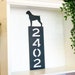 Vertical Dog Silhouette Metal Address Sign: Powder Coat Outdoor Decor ...
