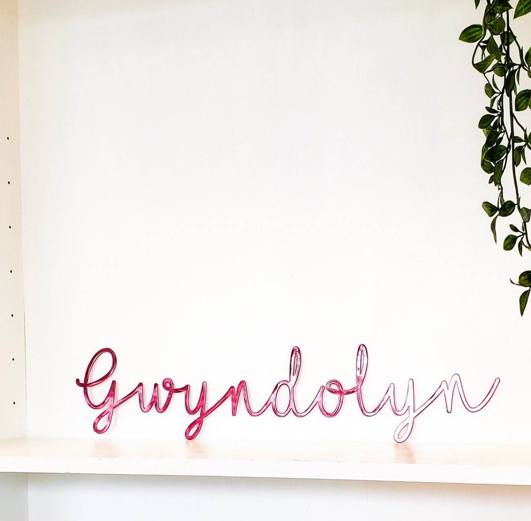 Personalized Name Sign Metal Wall Art for Nursery or Kids Room - 34 ...