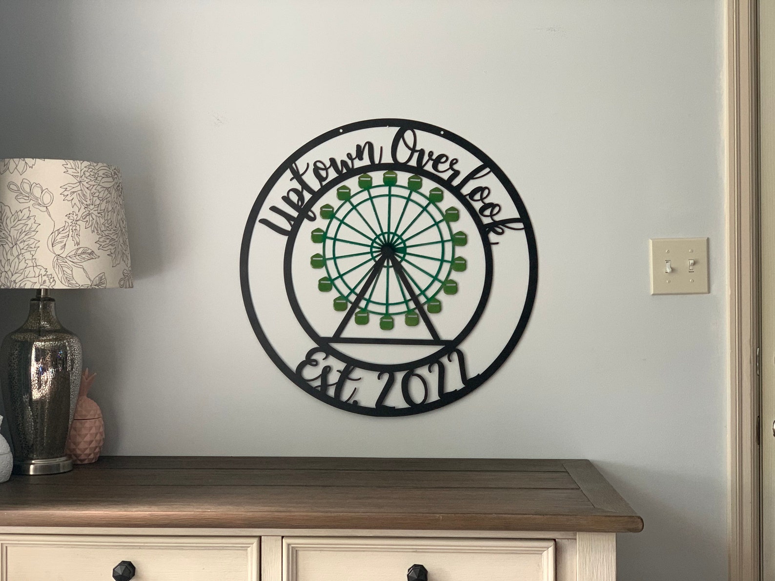 Personalized Ferris Wheel Sign Metal Wall Art Customizable - Etsy
