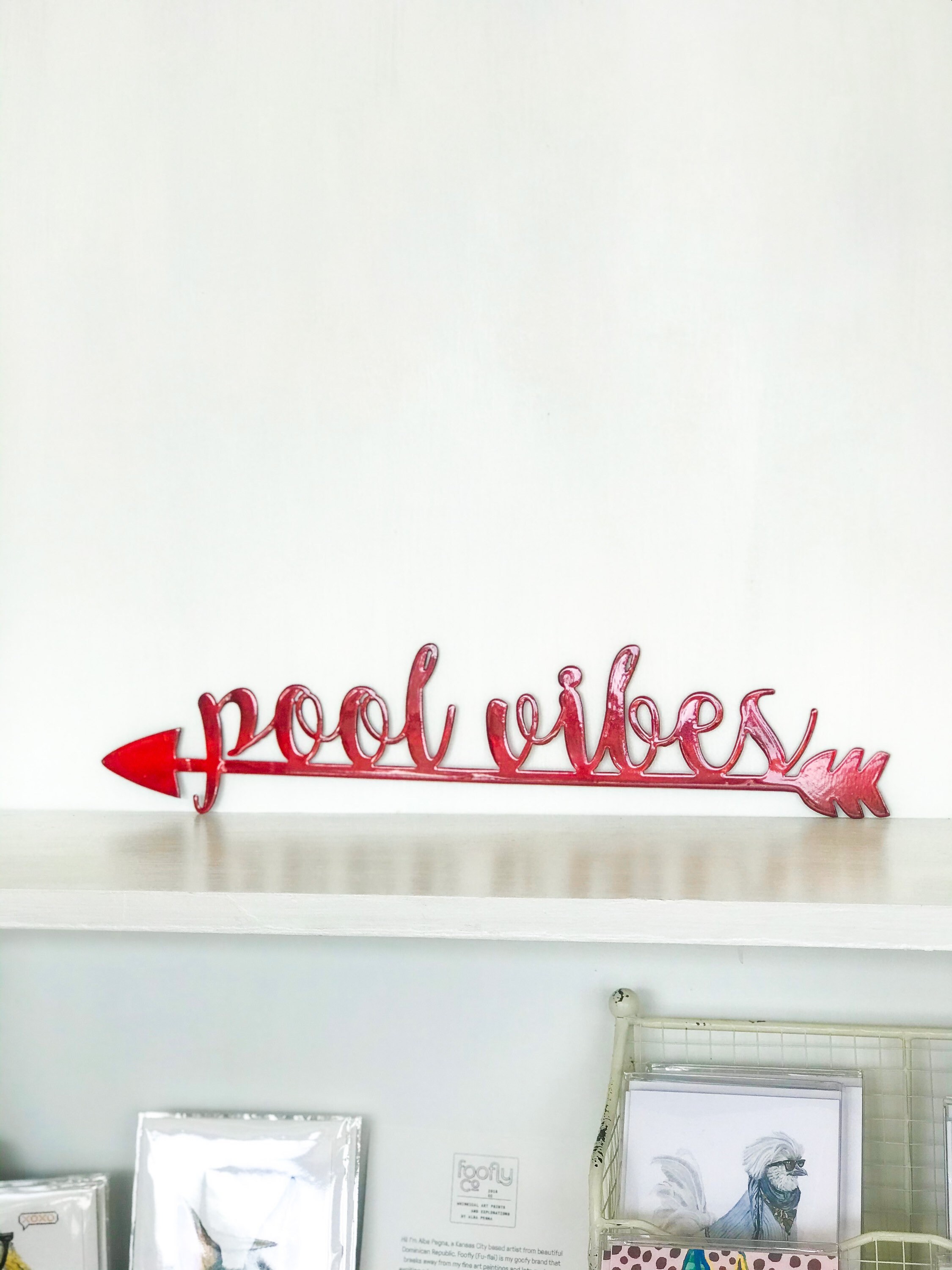 Pool Vibes Metal Wall Art Sign on Arrow With Powder Coat - Etsy