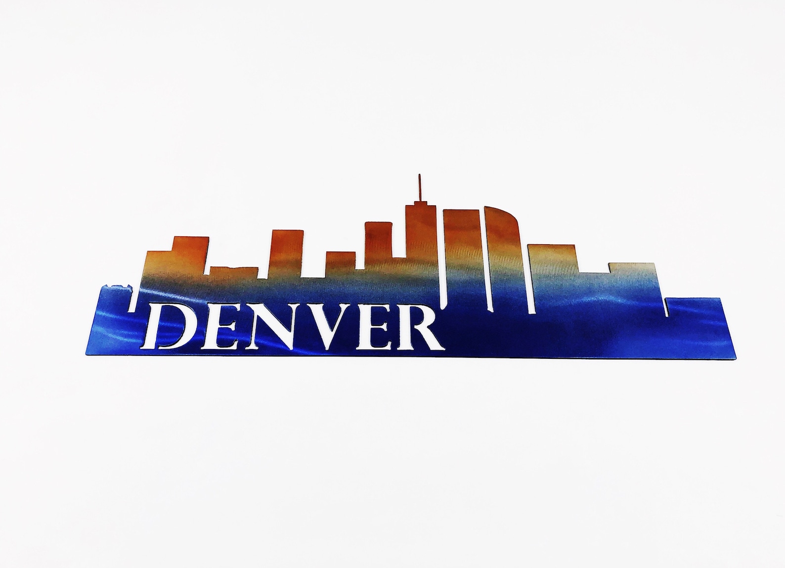 Denver Skyline Metal Wall Art With Powder Coat Fade - Lots of Colors ...