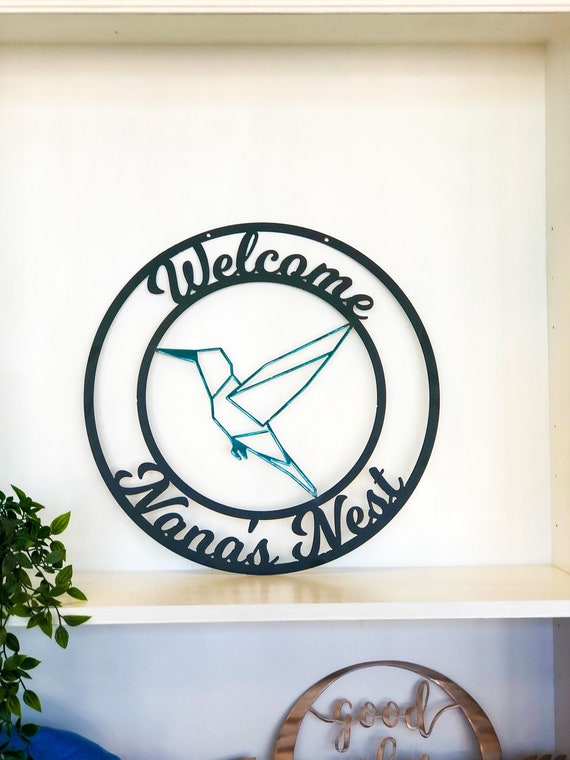 Personalized Metal Hummingbird Sign Customizable | Etsy